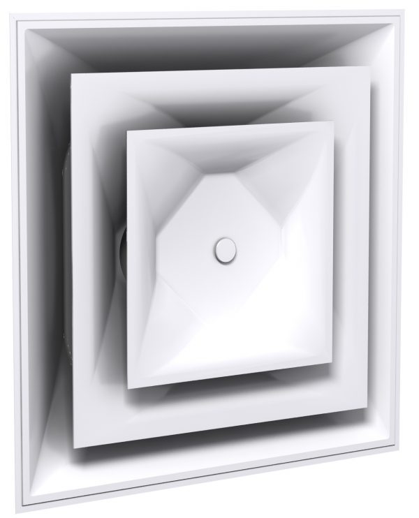 SCD - Square Cone Diffuser for T-Bar Lay-In, Steel - Buckley Associates