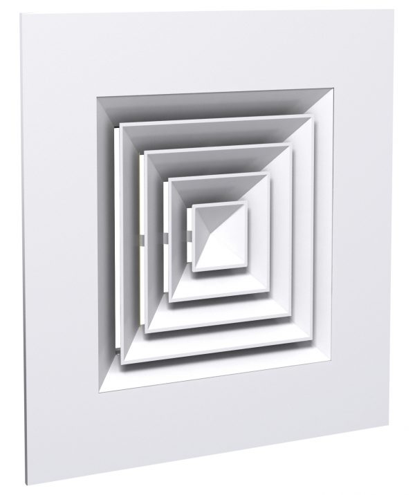 10" SMD-FR - Louvered Face Fire-Rated Directional Diffuser for 24x24 T ...