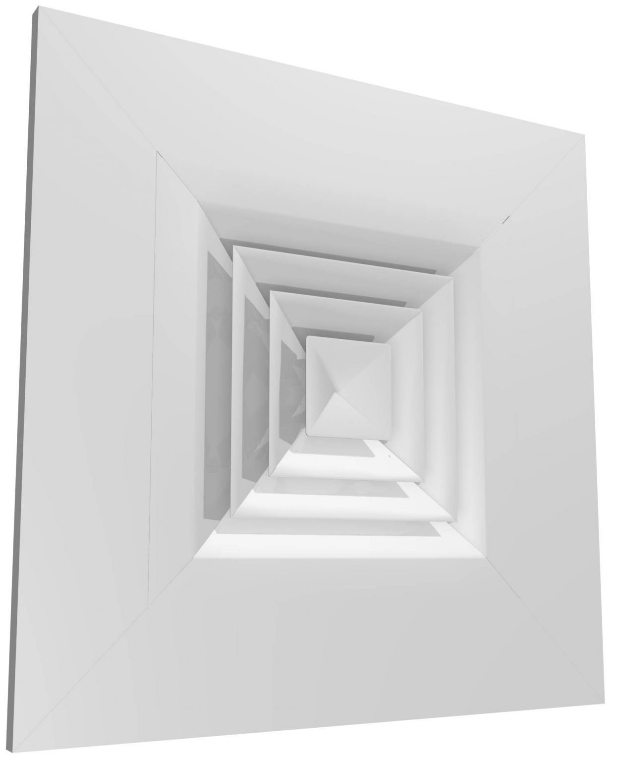 SMX - Louvered Face High Induction Directional Diffuser for 24x24 T-Bar ...