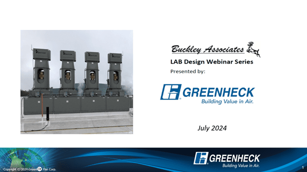 Advanced Lab Workshop: Lab Exhaust Ventilation Systems with Greenheck ...